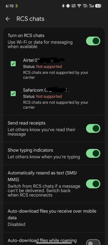 Google Messages RCS Status Stuck on “Not Supported” for Some Users